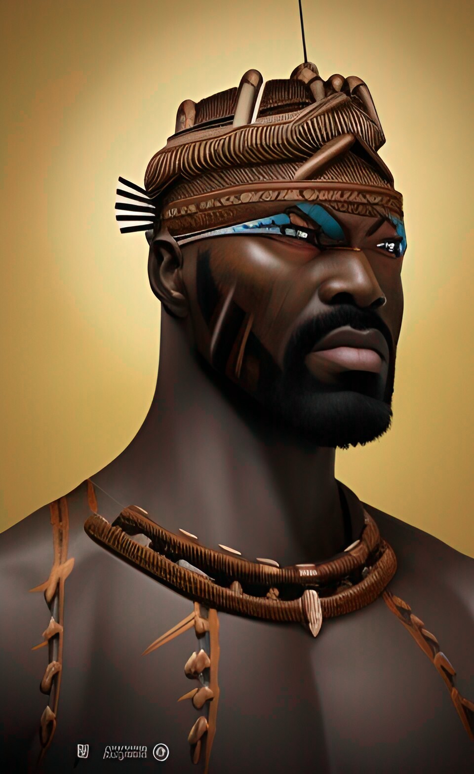 ArtStation - Ogun with large iron spears 13100 jpg pack wombo art | Artworks