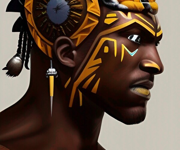 ArtStation - Ogun with large iron spears 13100 jpg pack wombo art | Artworks