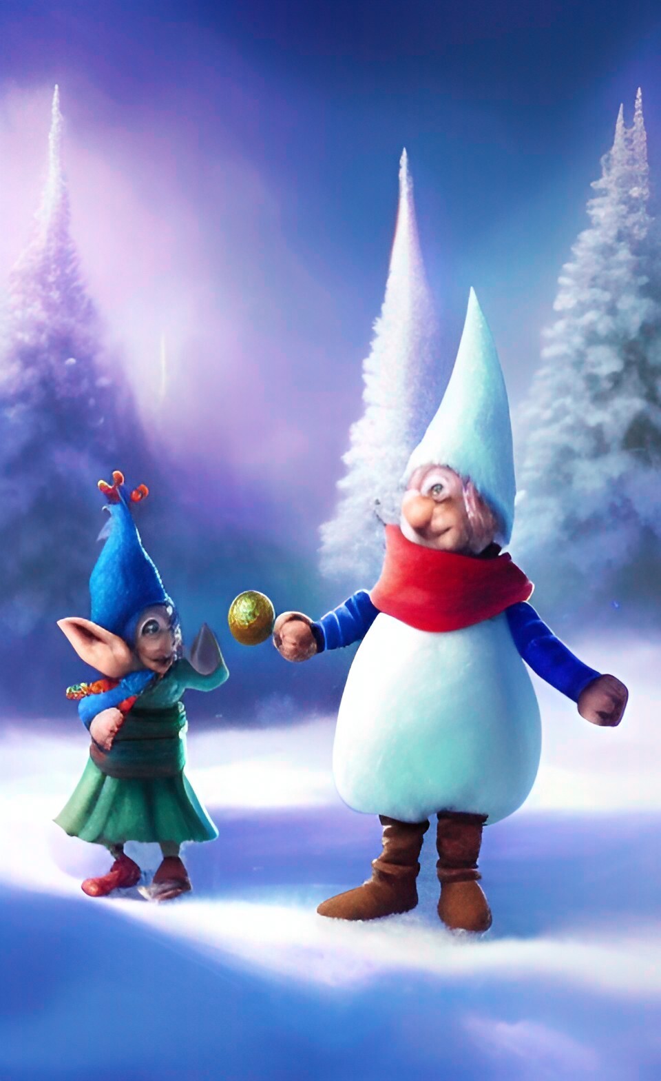 ArtStation - gnomes in winter 6200 jpg pack wombo art | Artworks