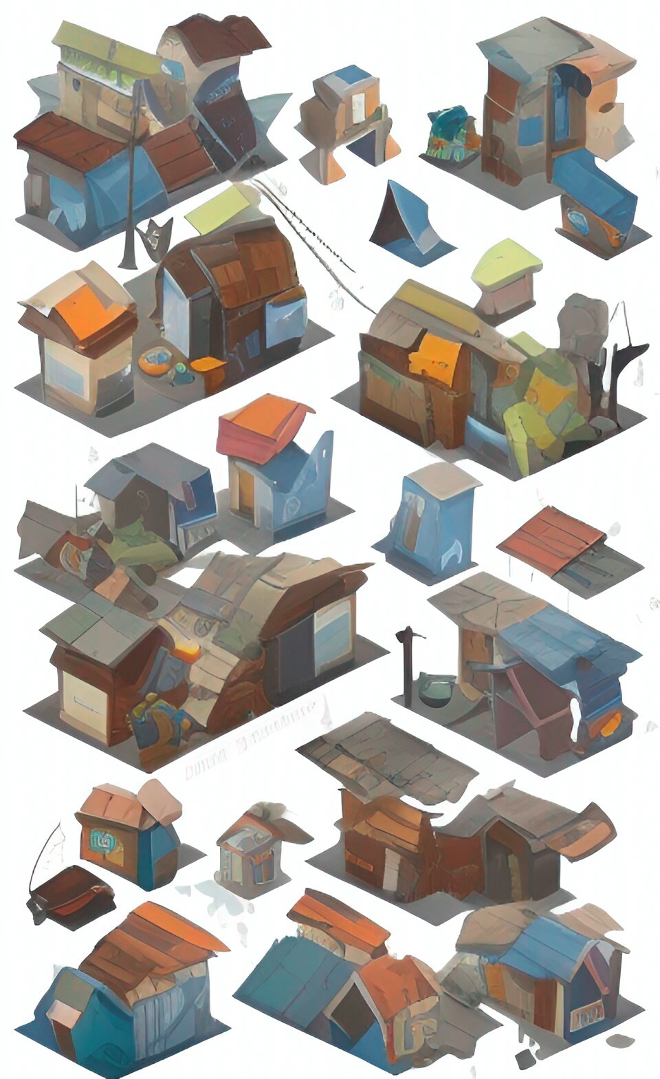 ArtStation - junkyard slum houses and shops 10100 jpg pack wombo art ...