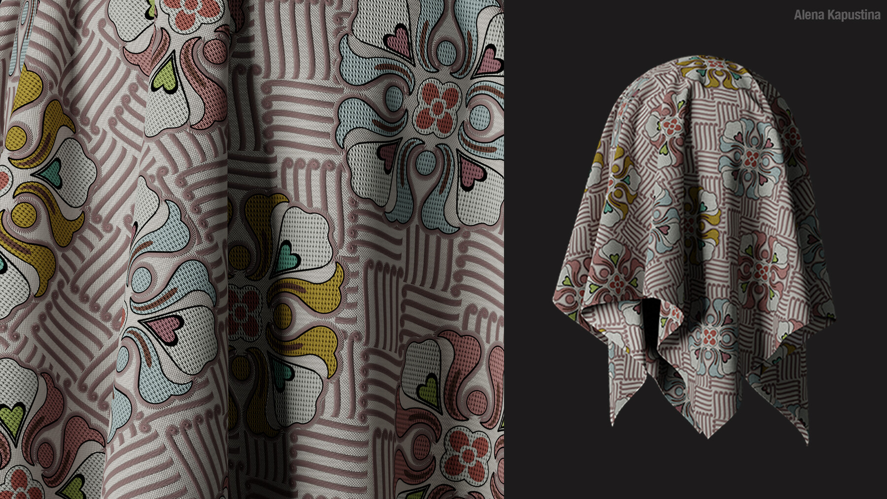 ArtStation - 10 Textures of Japanese traditional fabrics / SBSAR / PNG | Resources