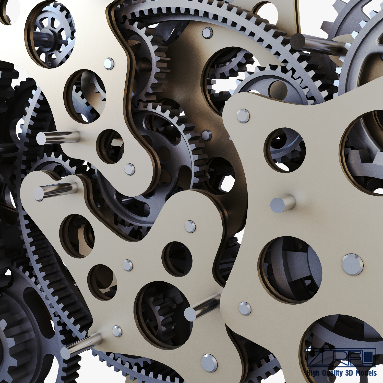 ArtStation - Gear Mechanism Low Poly v 1 | Resources