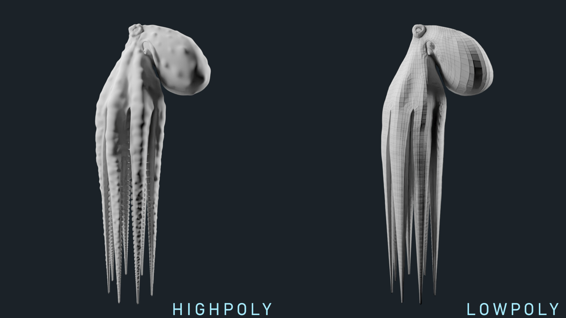 ArtStation - Octopus Base Mesh | Game Assets