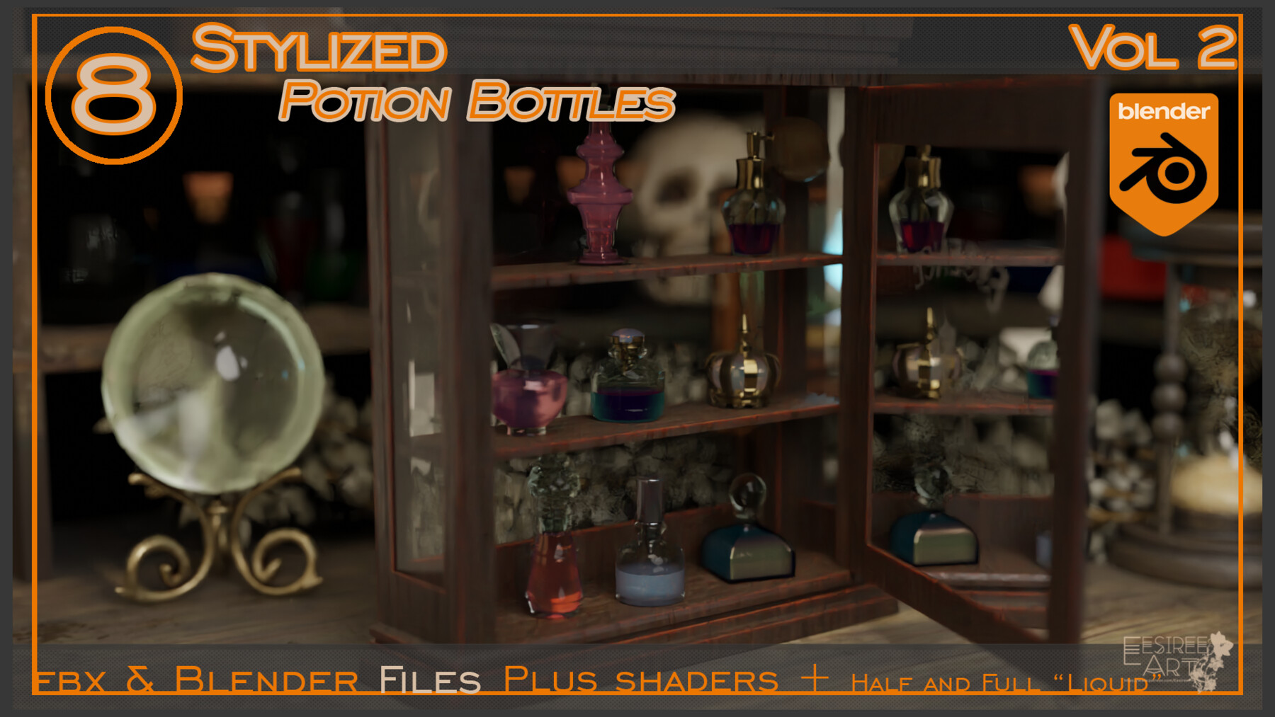 ArtStation - Stylized Potion bottles Vol2 Plus shaders | Game Assets