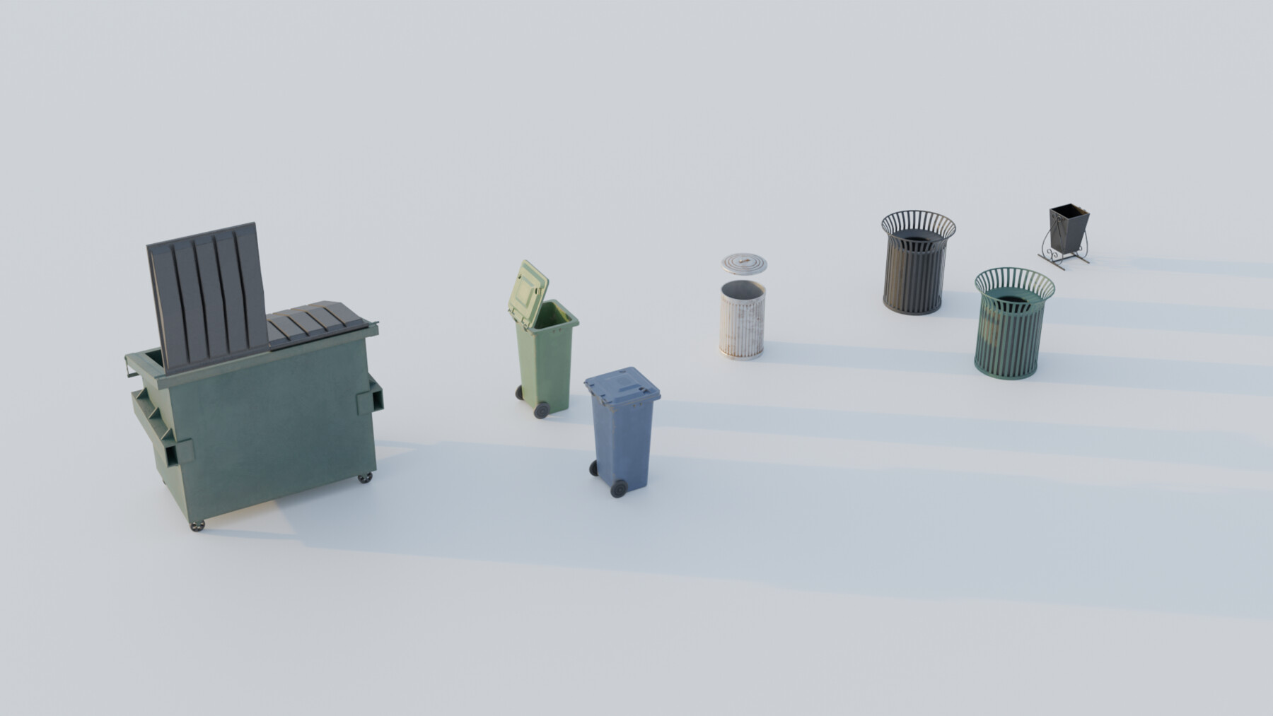 ArtStation - Rubbish bins pack | Game Assets