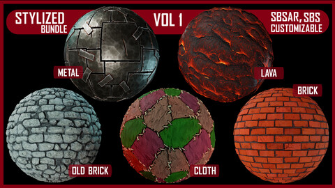 ArtStation - stylized material bundle V1 | Resources