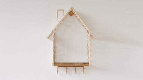 ArtStation - Macrame Wall Shelf Wall Hanging Wall Decoration | Resources