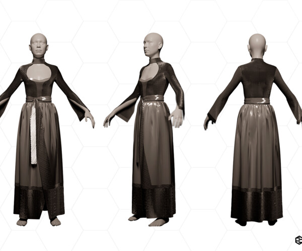 ArtStation - Metahuman Kebaya Dress | Resources