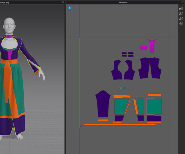 ArtStation - Metahuman Kebaya Dress | Resources