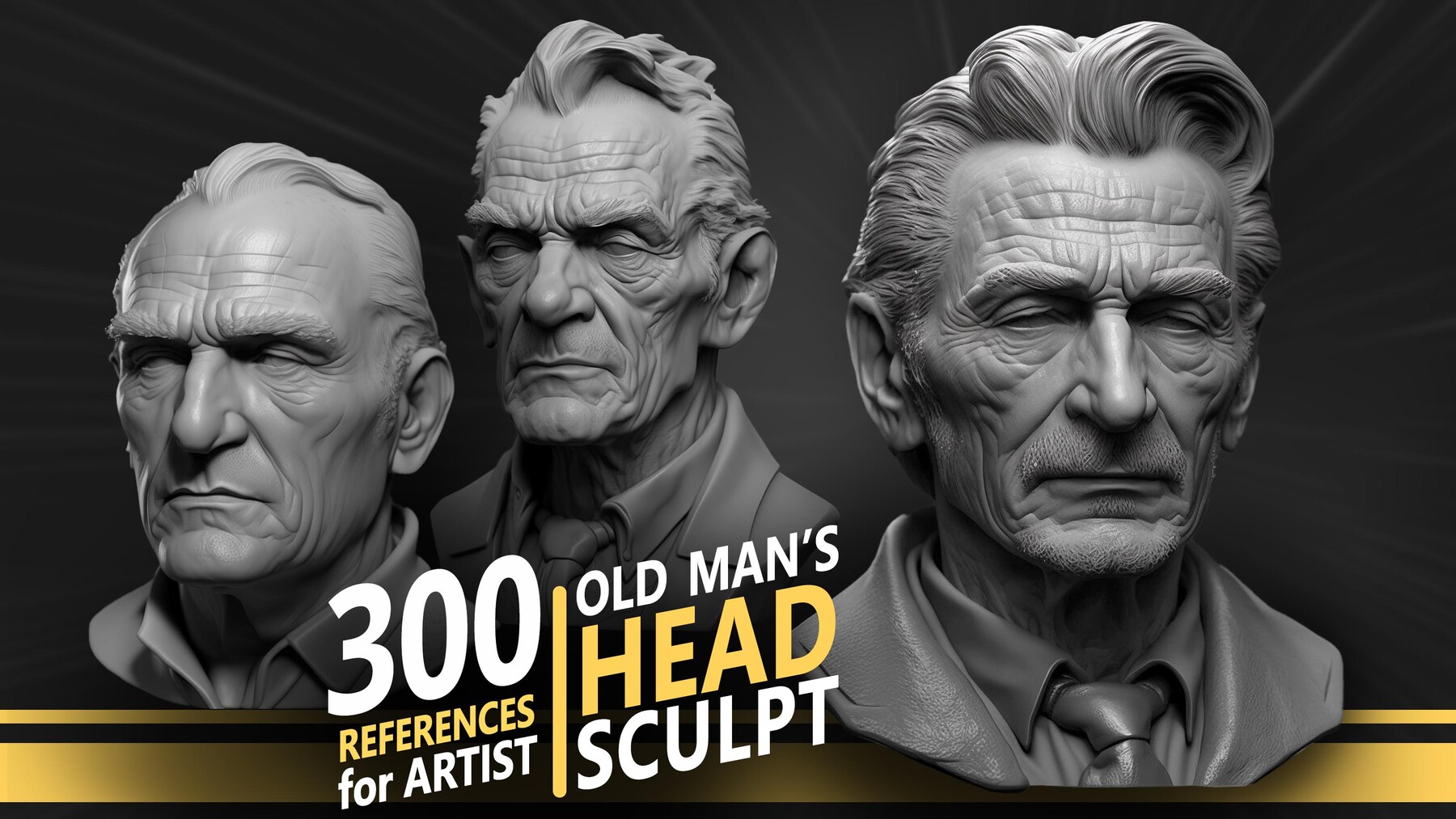 ArtStation - 300 Old man's Head Sculpt - Character references | Artworks