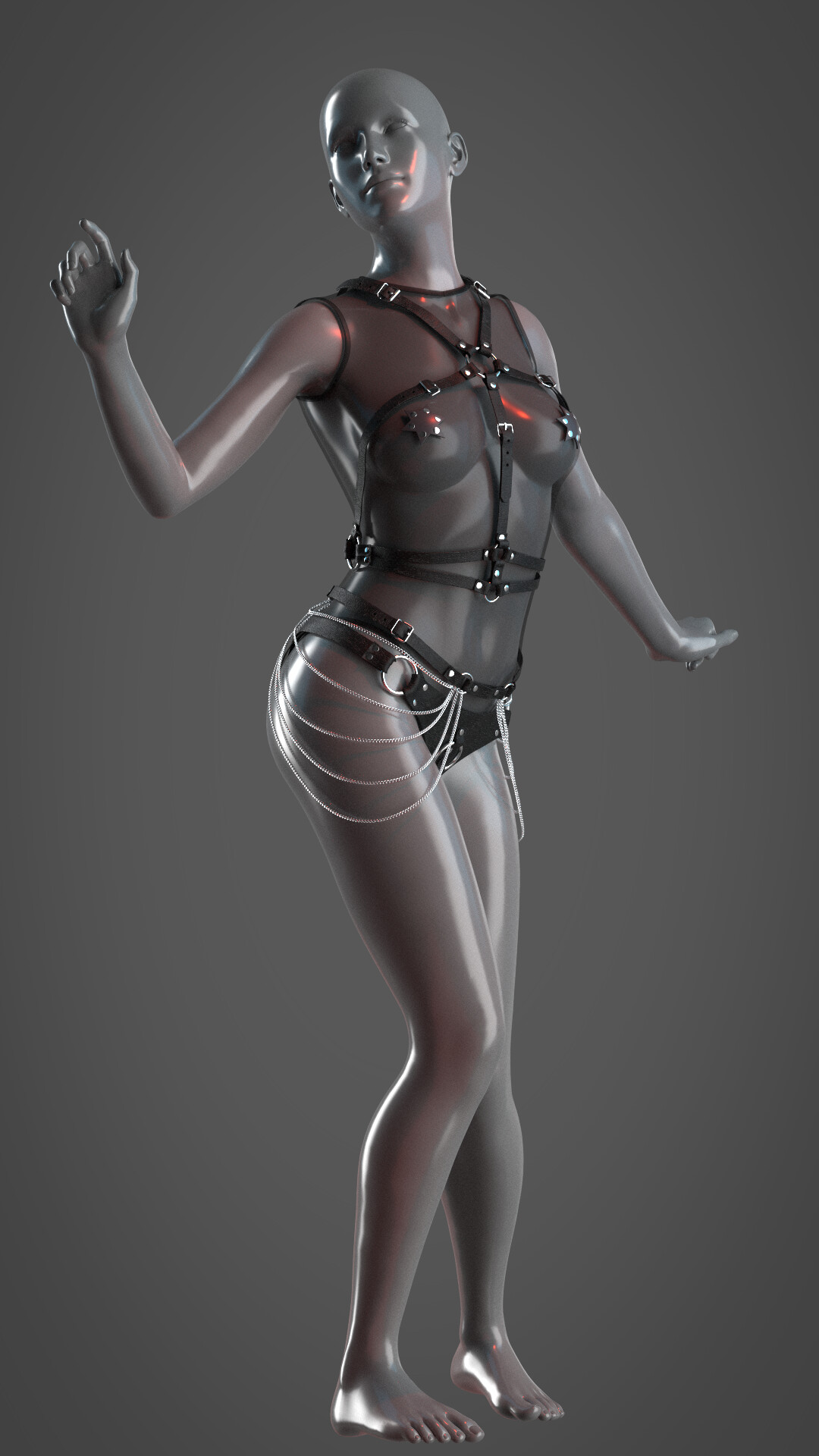 ArtStation - Leather Sexy Bondage 02 | Game Assets