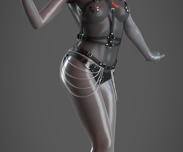 ArtStation - Leather Sexy Bondage 02 | Game Assets