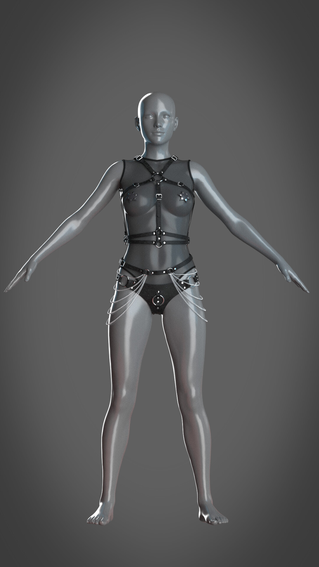 ArtStation - Leather Sexy Bondage 02 | Game Assets