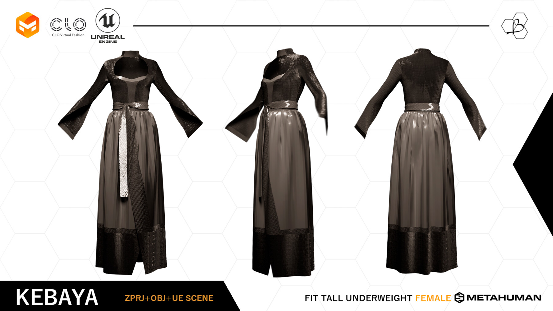 ArtStation - Metahuman Kebaya Dress | Resources