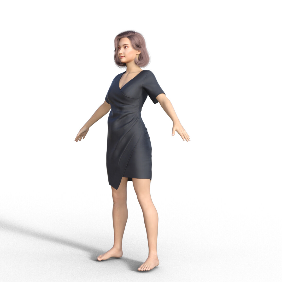 ArtStation - Deyonna-Mature sexy short hair beauty//blendshape facial ...