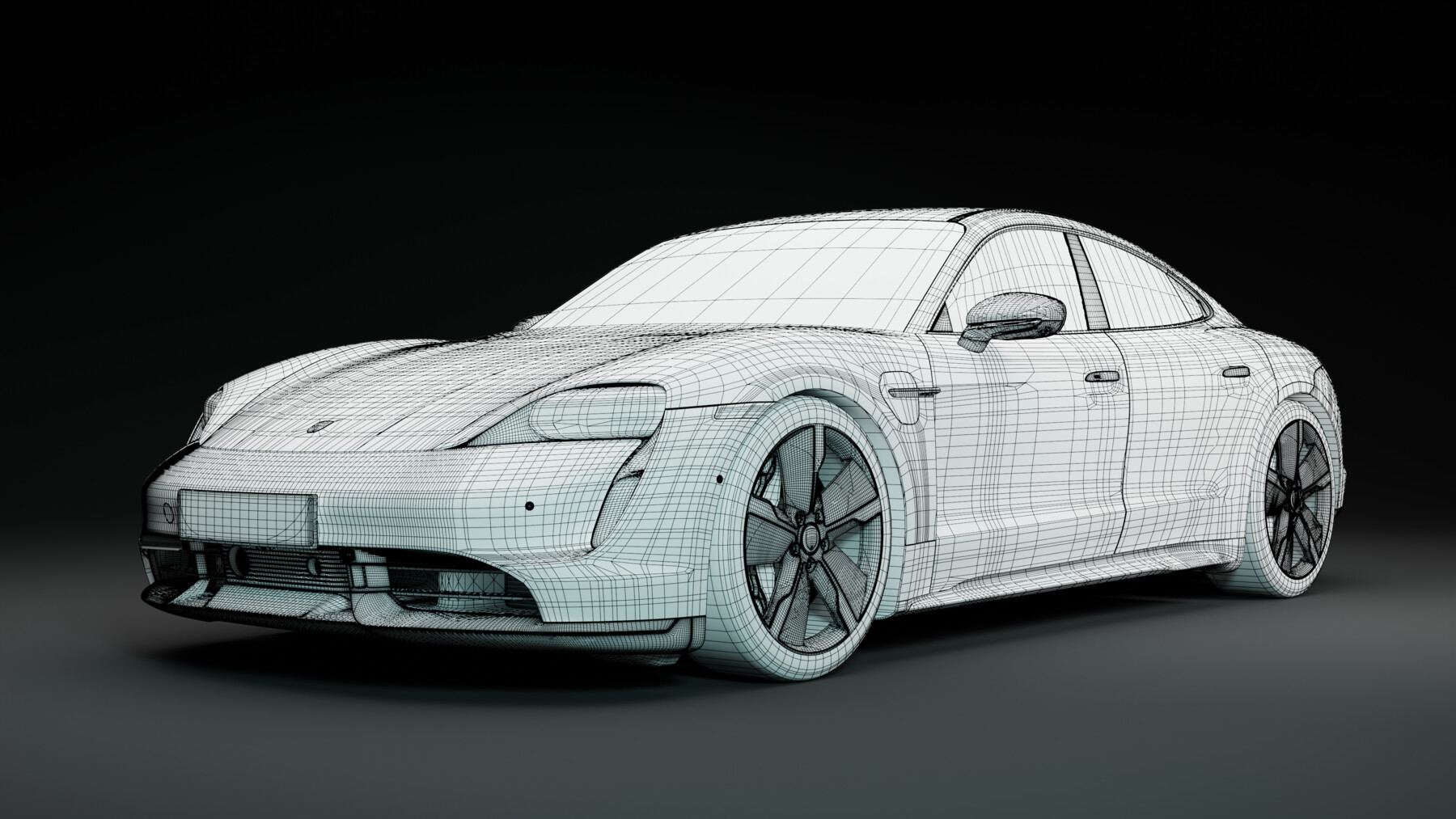 ArtStation - 3D PORSCHE TAYCAN TURBO s 2022 with textures | Game Assets