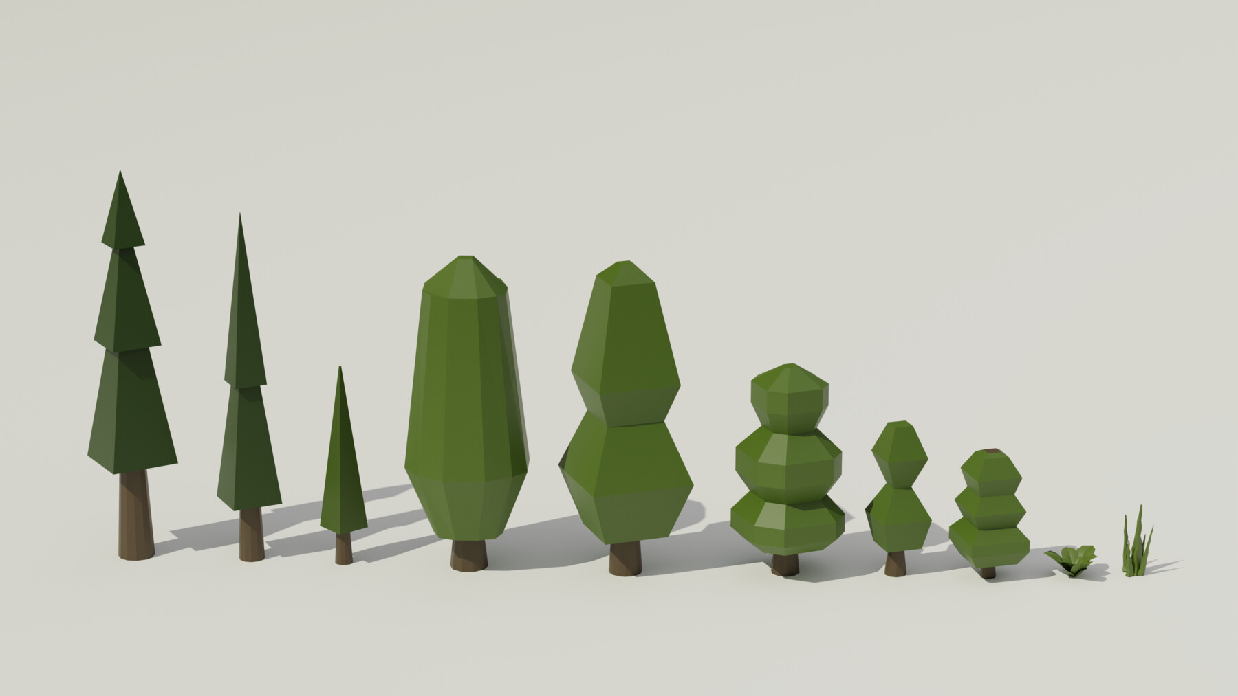 ArtStation - 40 Low Poly Nature Asset | Game Assets