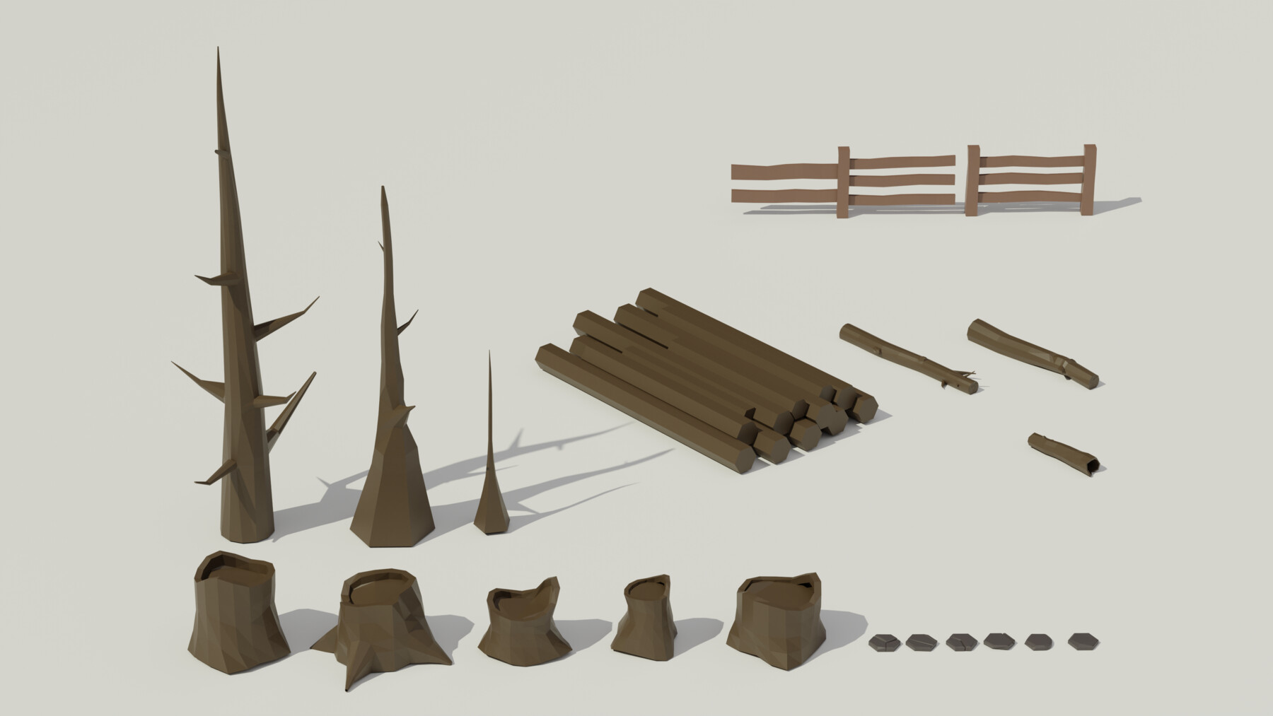 ArtStation - 40 Low Poly Nature Asset | Game Assets