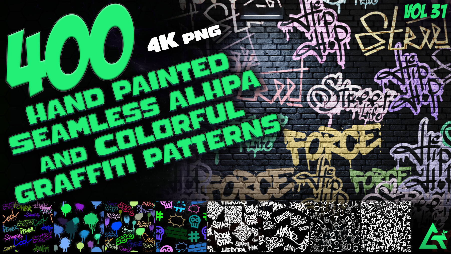 ArtStation - 400 Hand Painted Alpha Seamless Street Art and Graffiti ...