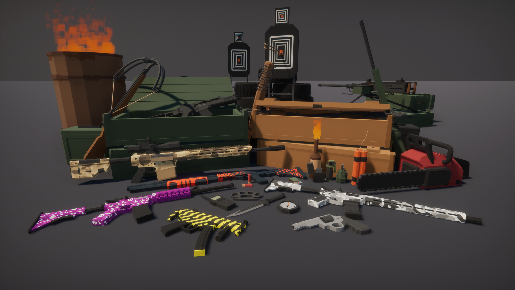 ArtStation - Low Poly FPS Weapons Pack 2 - Asset for Unity 3D | Game Assets