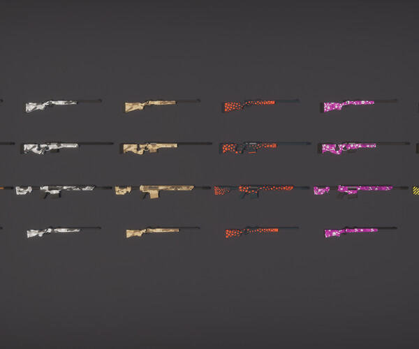 Artstation Low Poly Fps Weapons Pack 2 Asset For Unity 3d Game Assets