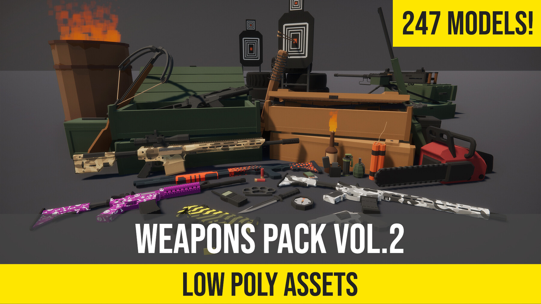 Justcreate Unity And Unreal Engine 3d Assets Low Poly Fps Weapons