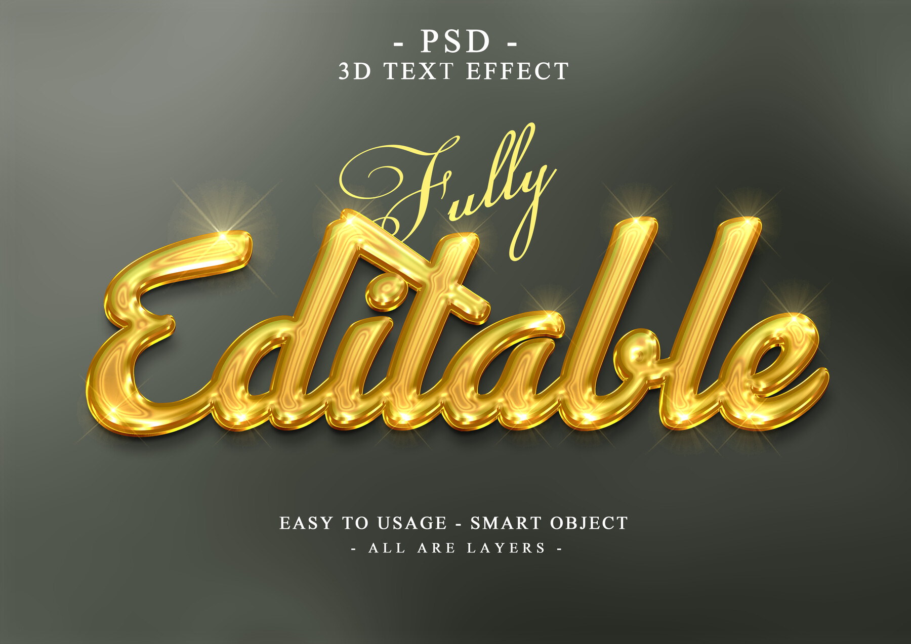 ArtStation - Editable PSD fully editable text effect. Layer style PSD ...