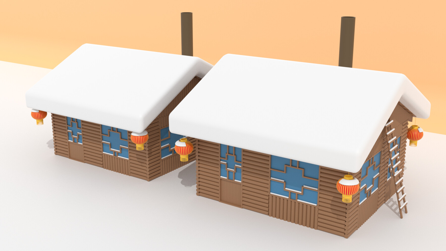 ArtStation - Chinese Snow Village House | Resources