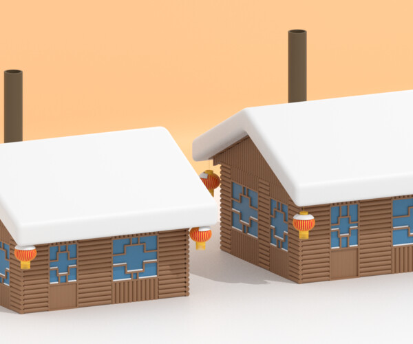 ArtStation - Chinese Snow Village House | Resources