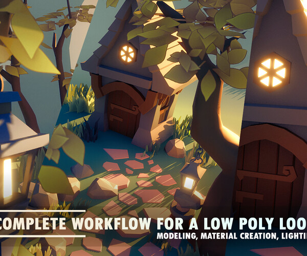 ArtStation - Stylized Low Poly Outdoor Environment Course in Unreal 5 ...