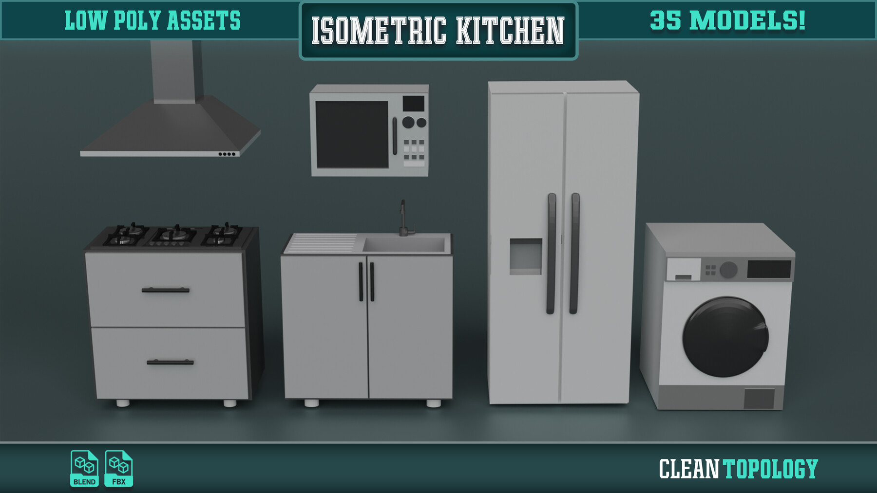 ArtStation - ISOMETRIC KITCHEN PACK | Game Assets