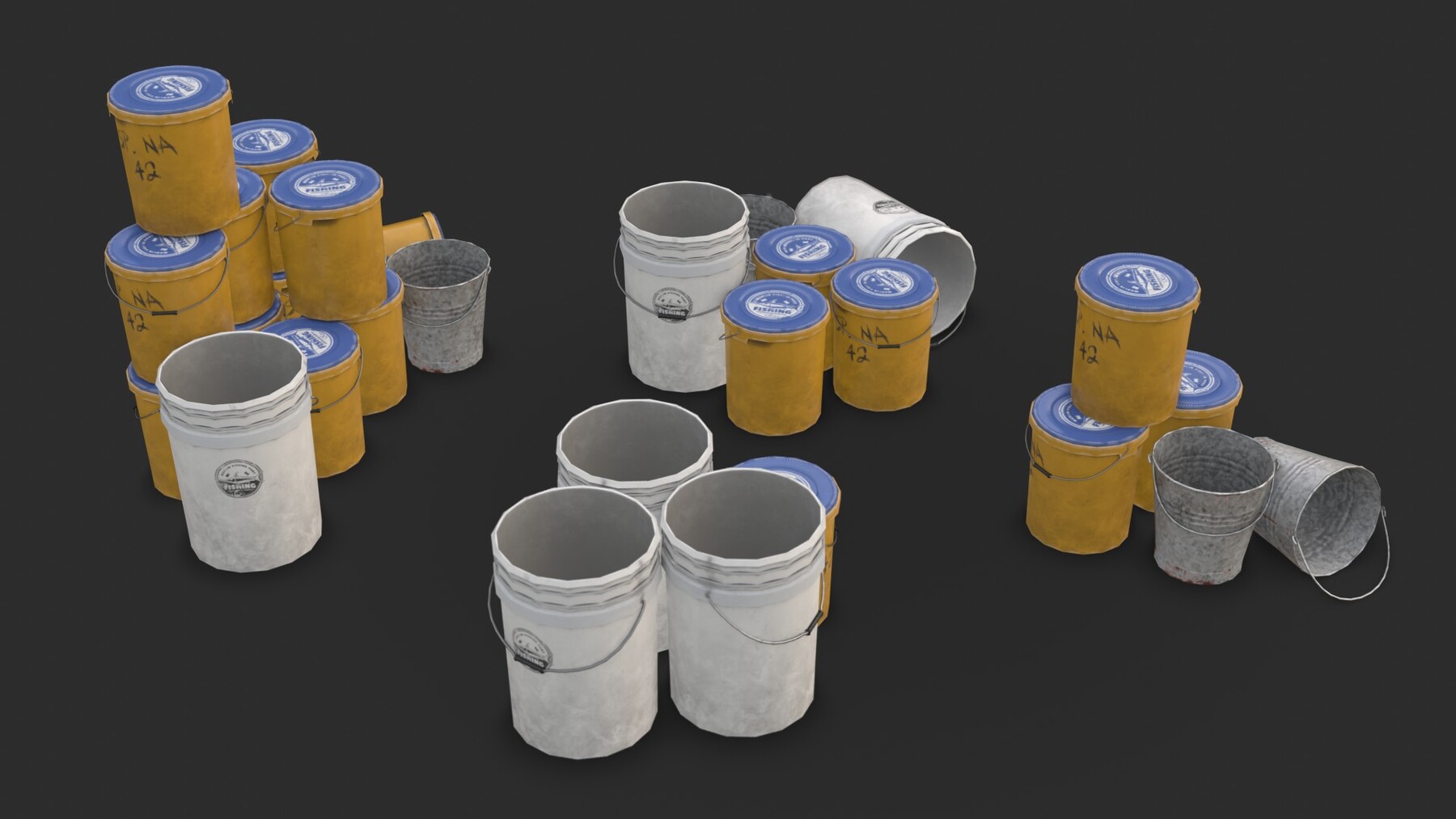 ArtStation - Fishing Buckets | Game Assets
