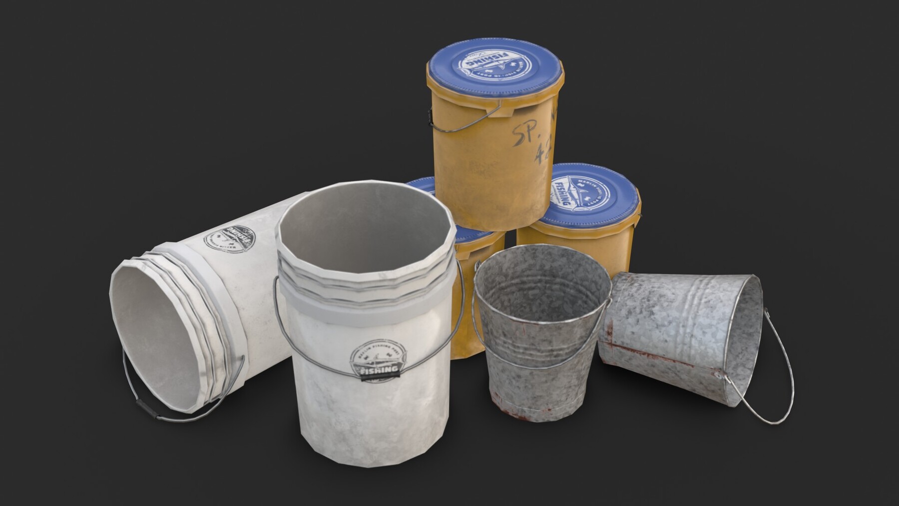 ArtStation - Fishing Buckets | Game Assets