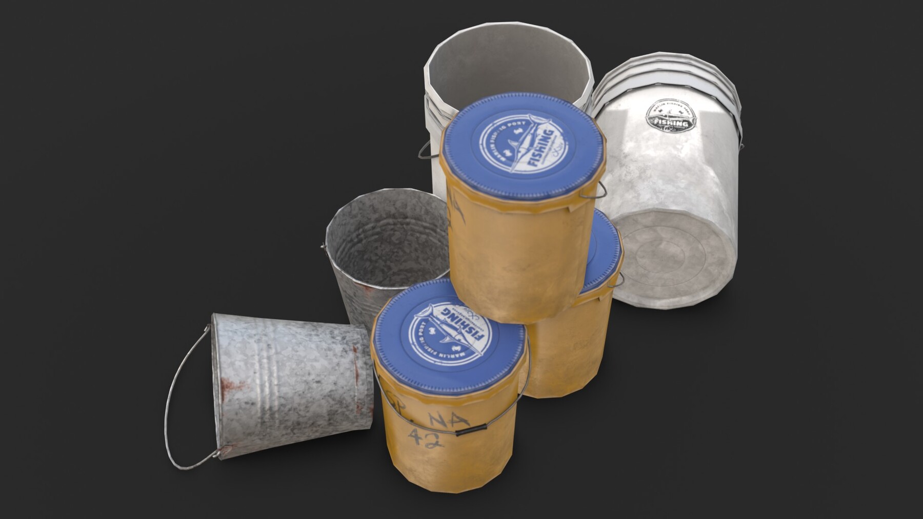 ArtStation - Fishing Buckets | Game Assets