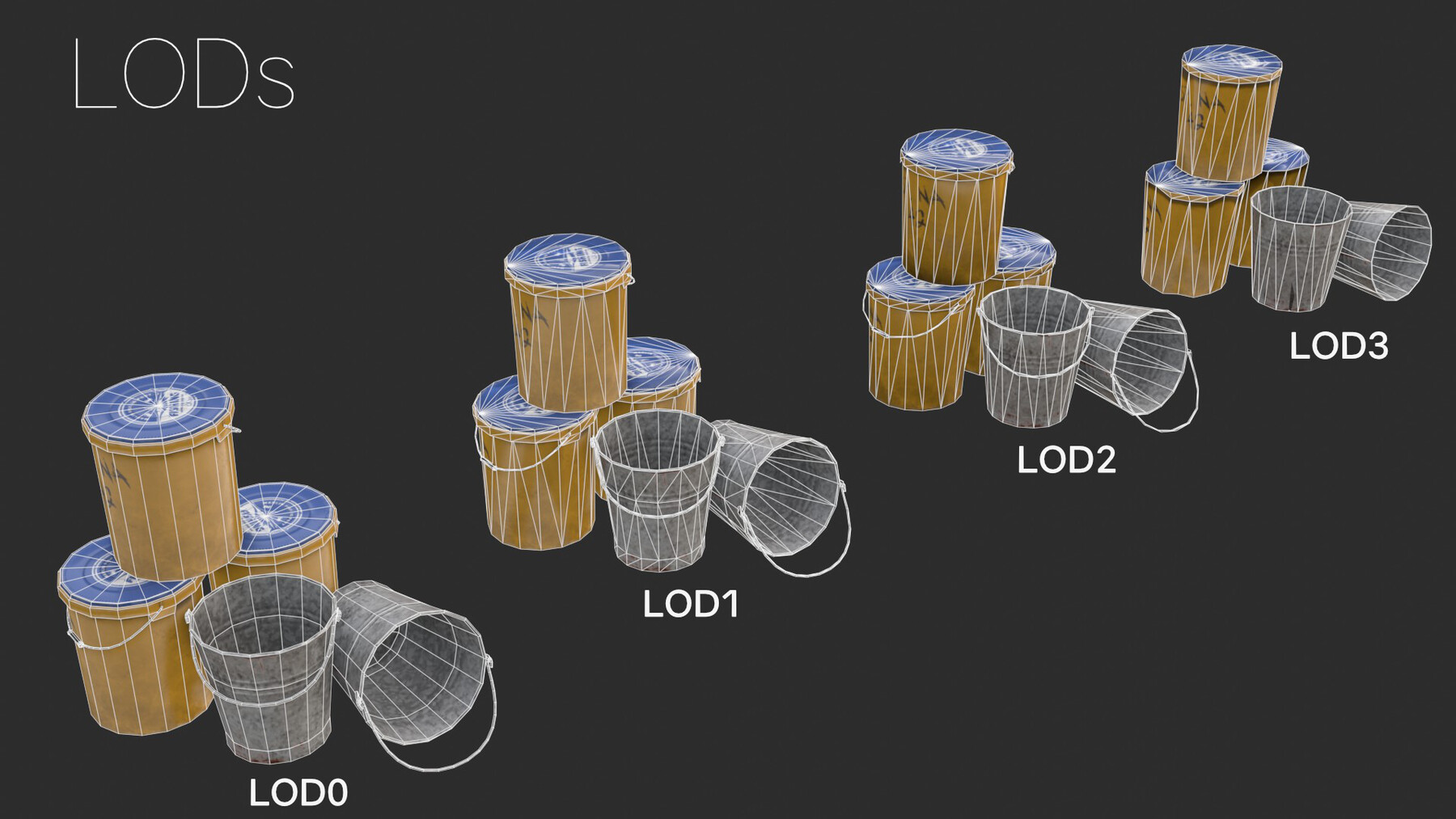 ArtStation - Fishing Buckets | Game Assets
