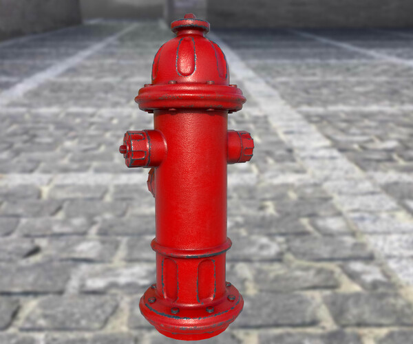 ArtStation - Hydrant PBR game ready Low-poly 3D model | Resources