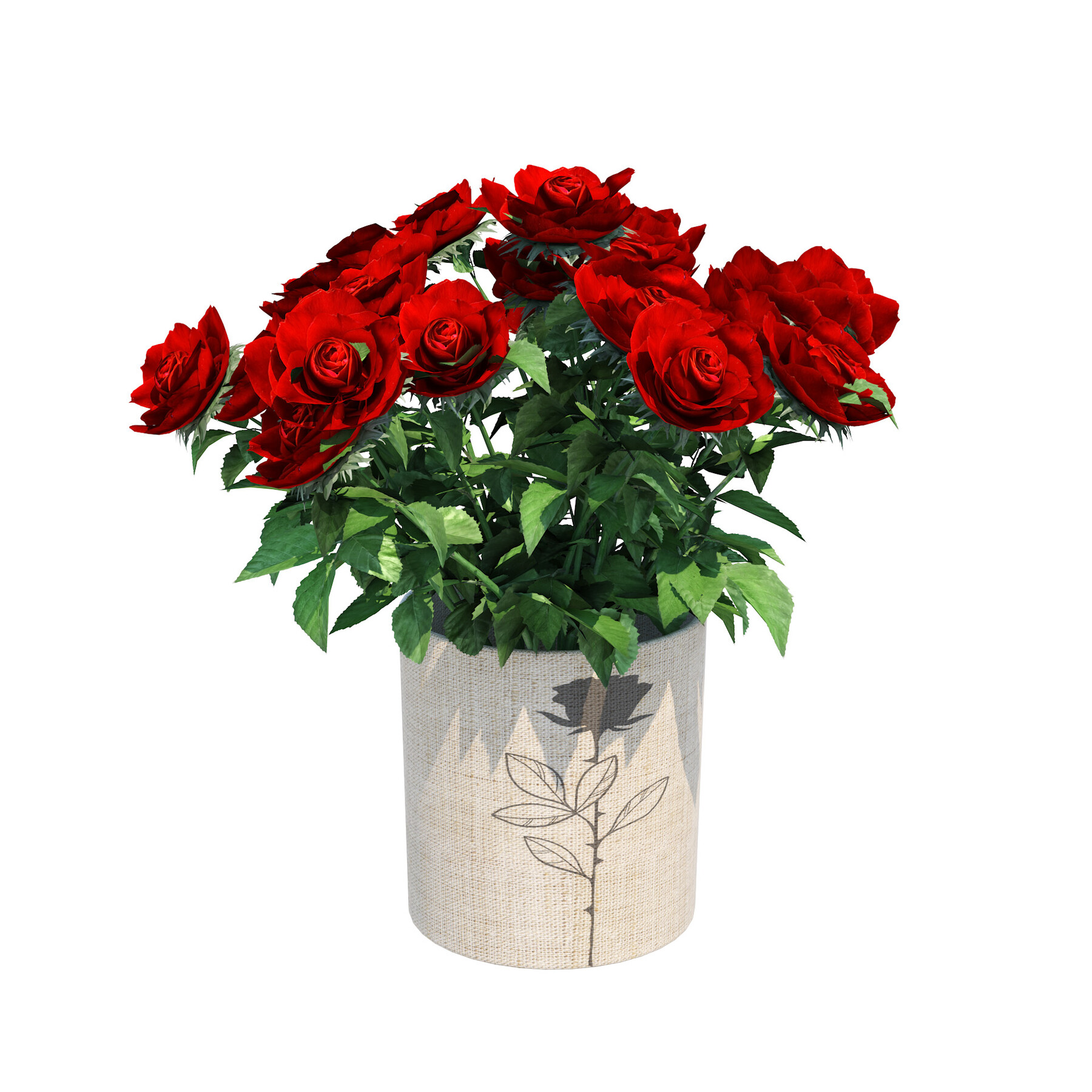 ArtStation - Red rose flower vases | Resources