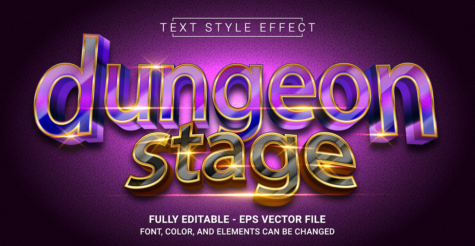 ArtStation - Dungeon Stage, Text Effects, EPS Template File | Artworks