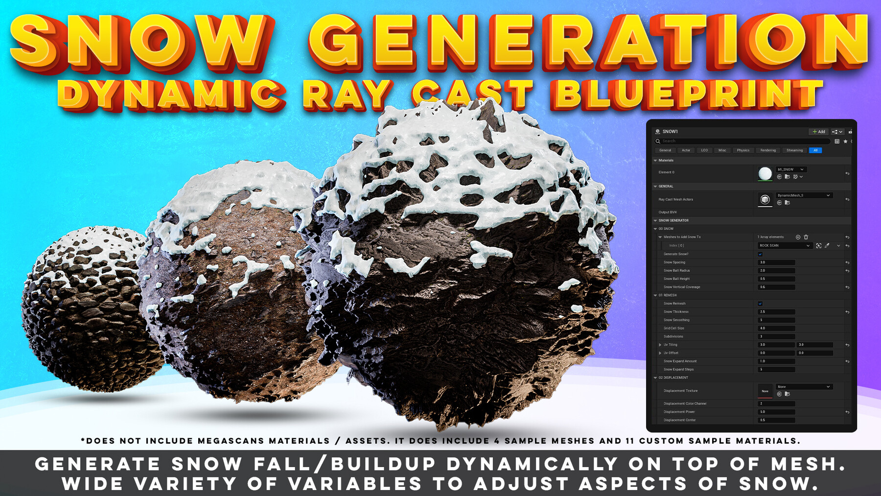 ArtStation - Displacer and Snow Generator for Unreal Engine 5 | Resources