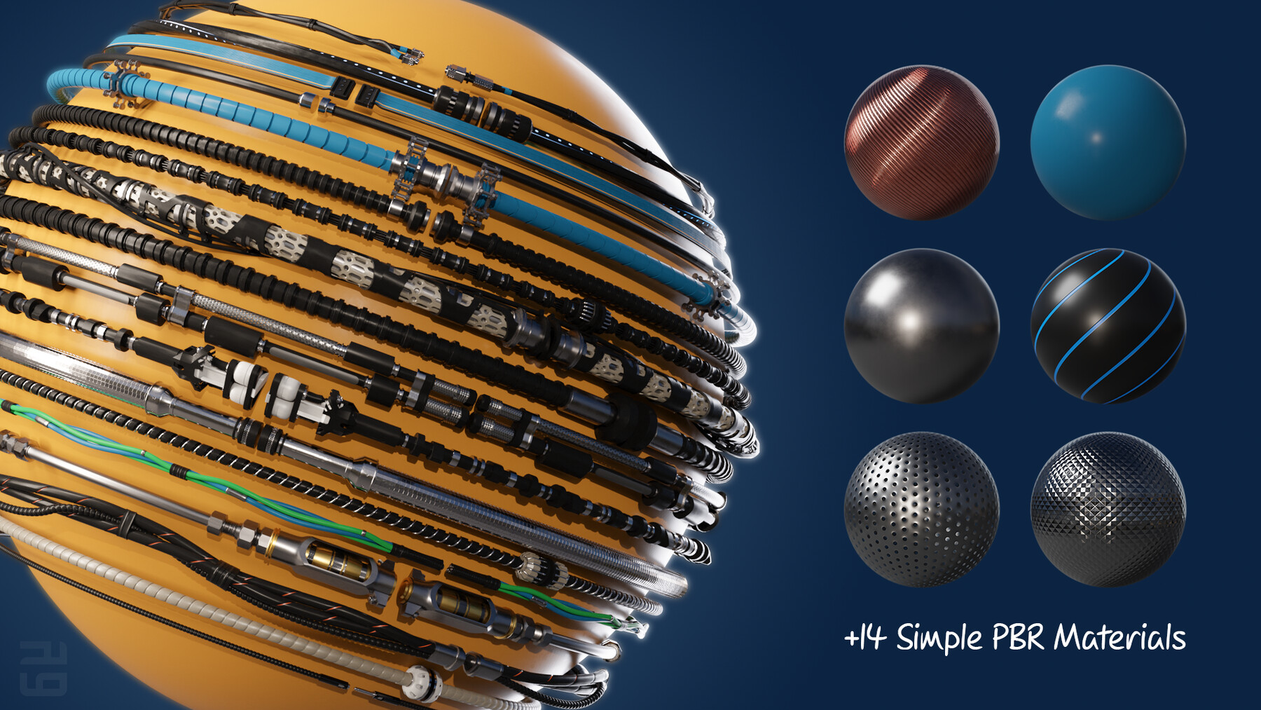 ArtStation - Blender Rope Tools 3 _ Cable & Wire _ PBR Material | Resources