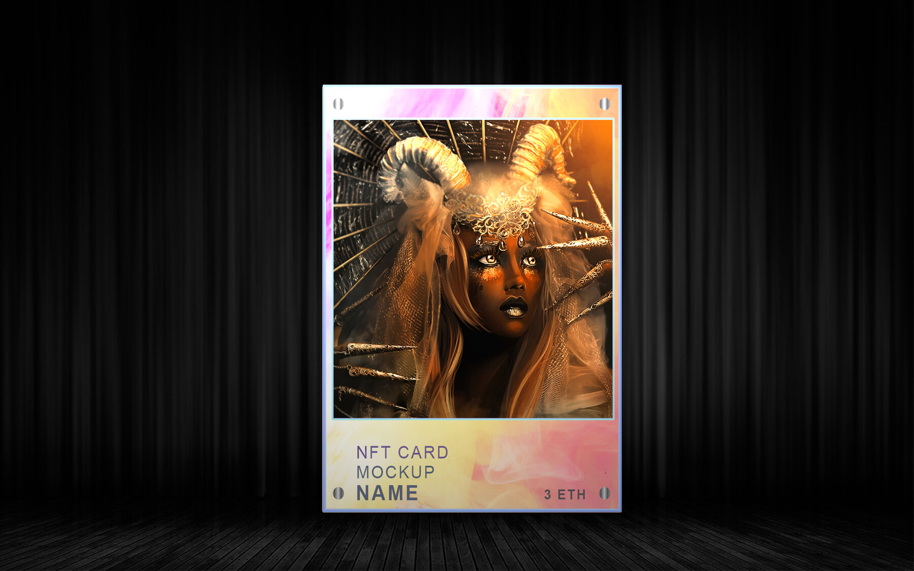ArtStation - 4 in 1 Unique NFT trading Cards Template Photoshop | Artworks