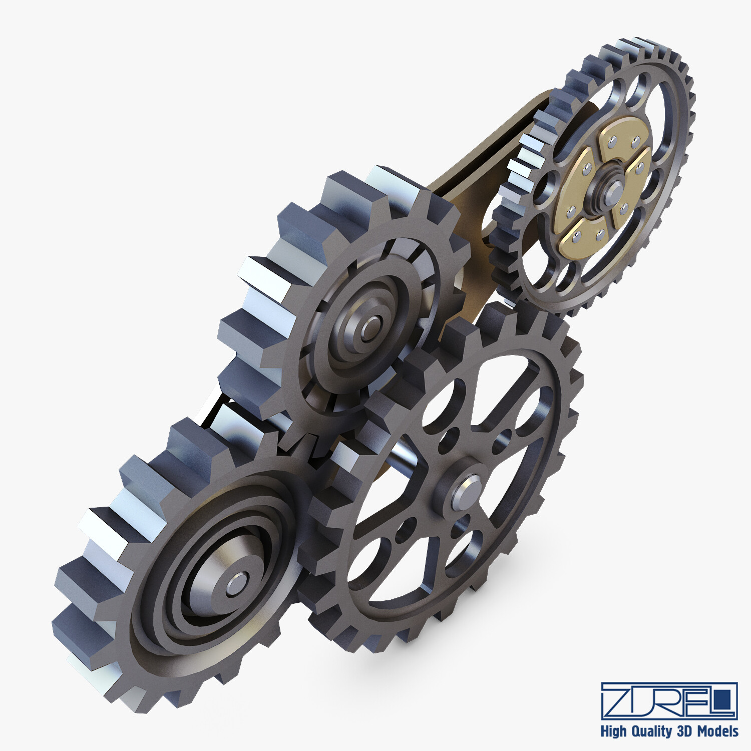 ArtStation - Gear Mechanism Low Poly v 6 | Resources