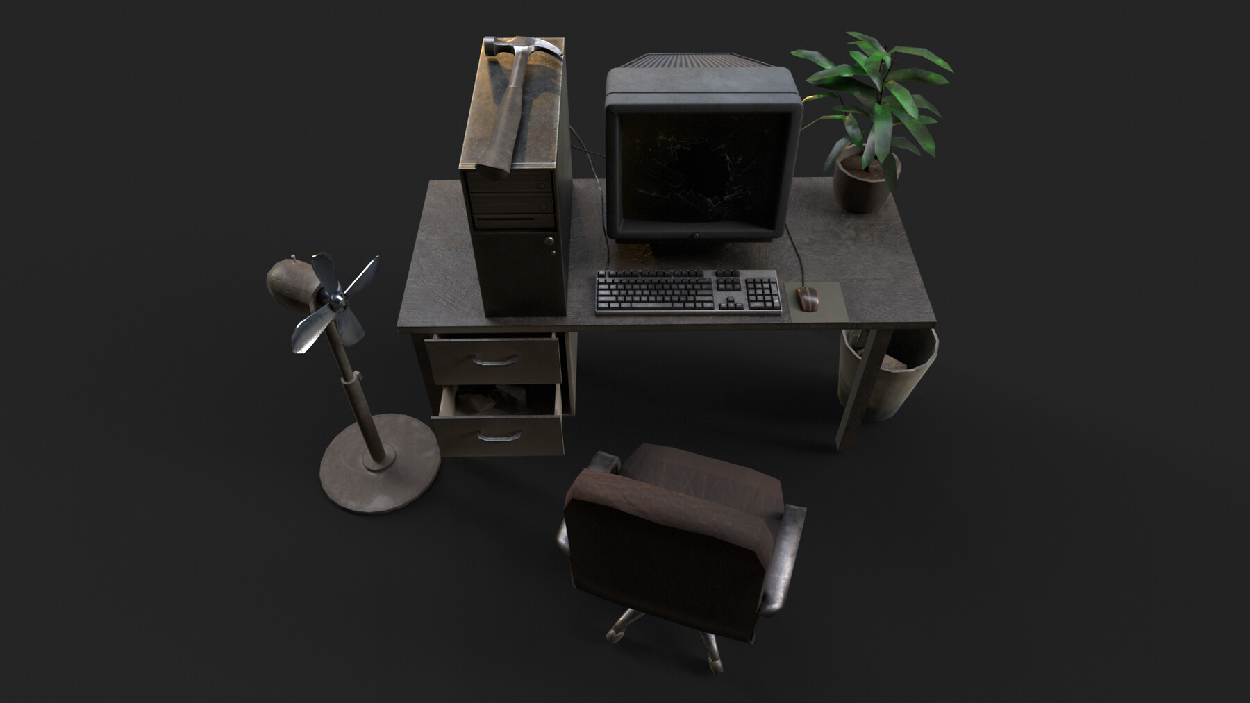 ArtStation - Broken Computer | Game Assets