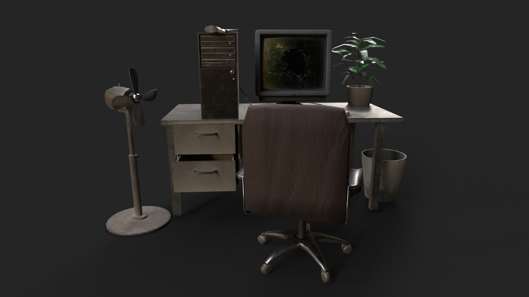 ArtStation - Broken Computer | Game Assets