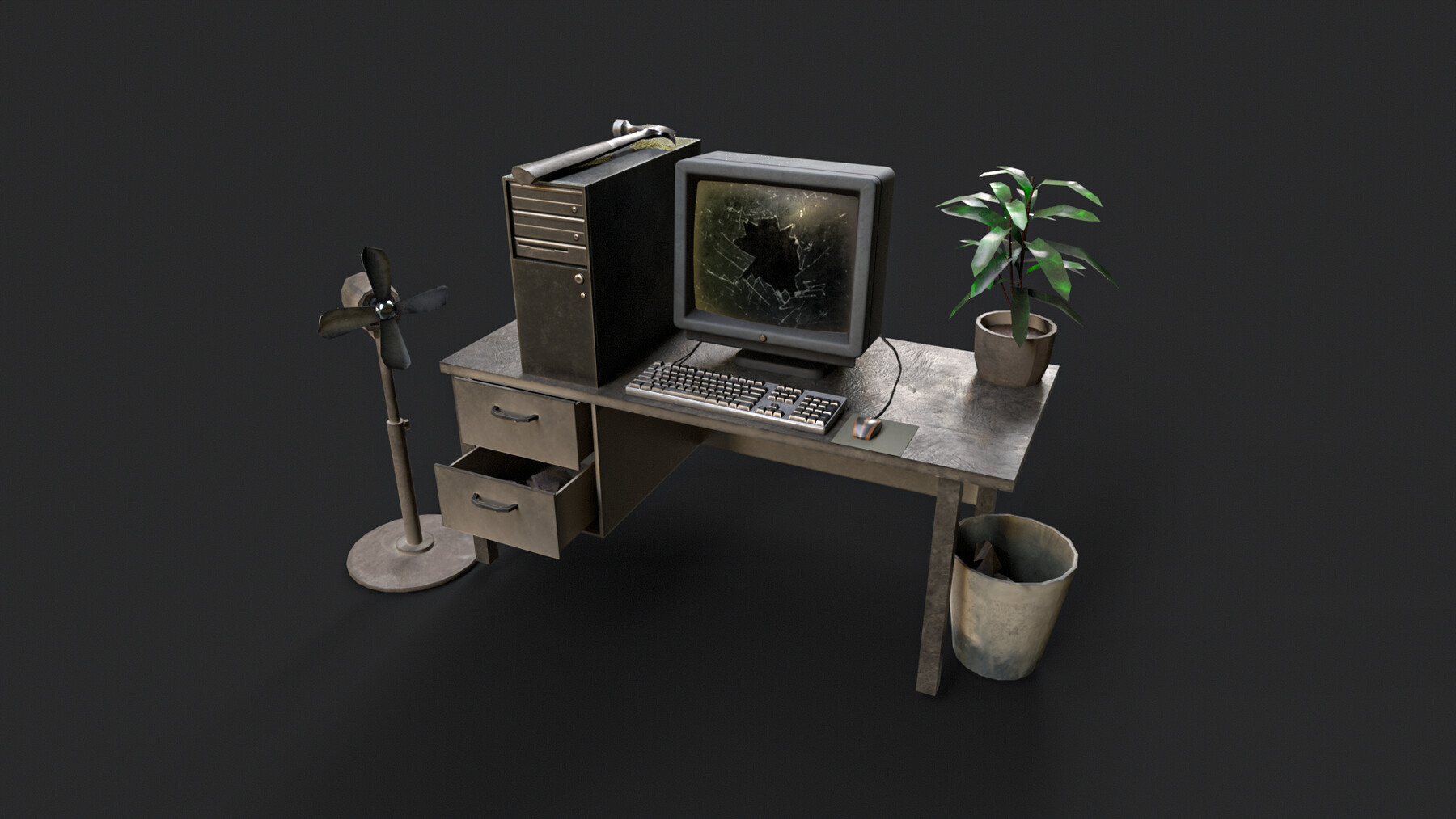 ArtStation - Broken Computer | Game Assets