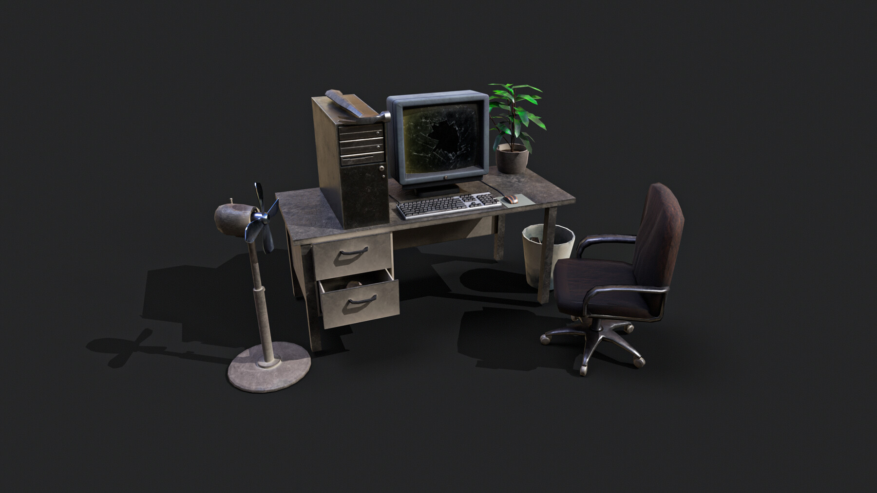 ArtStation - Broken Computer | Game Assets