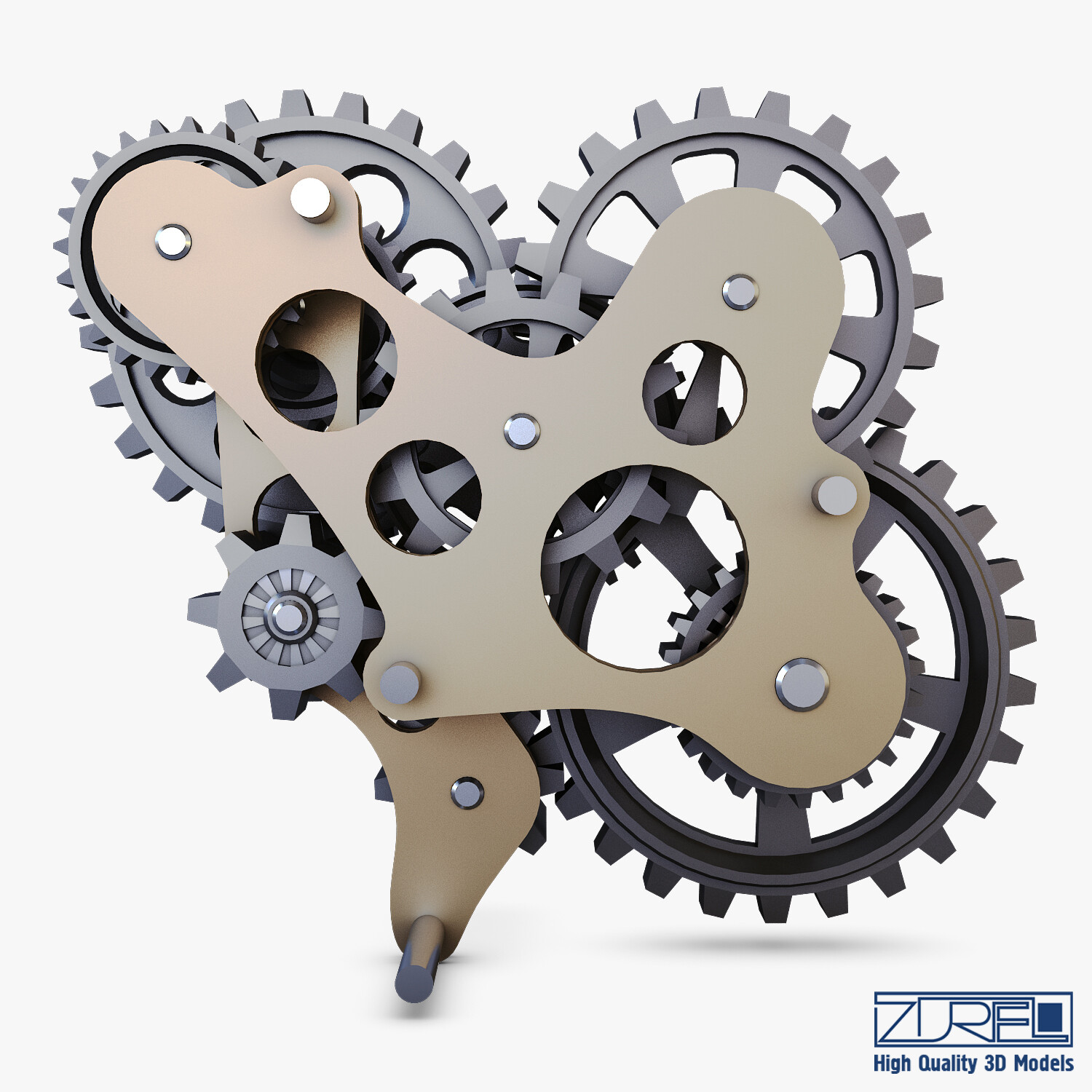 ArtStation - Gear Mechanism Low Poly v 7 | Resources