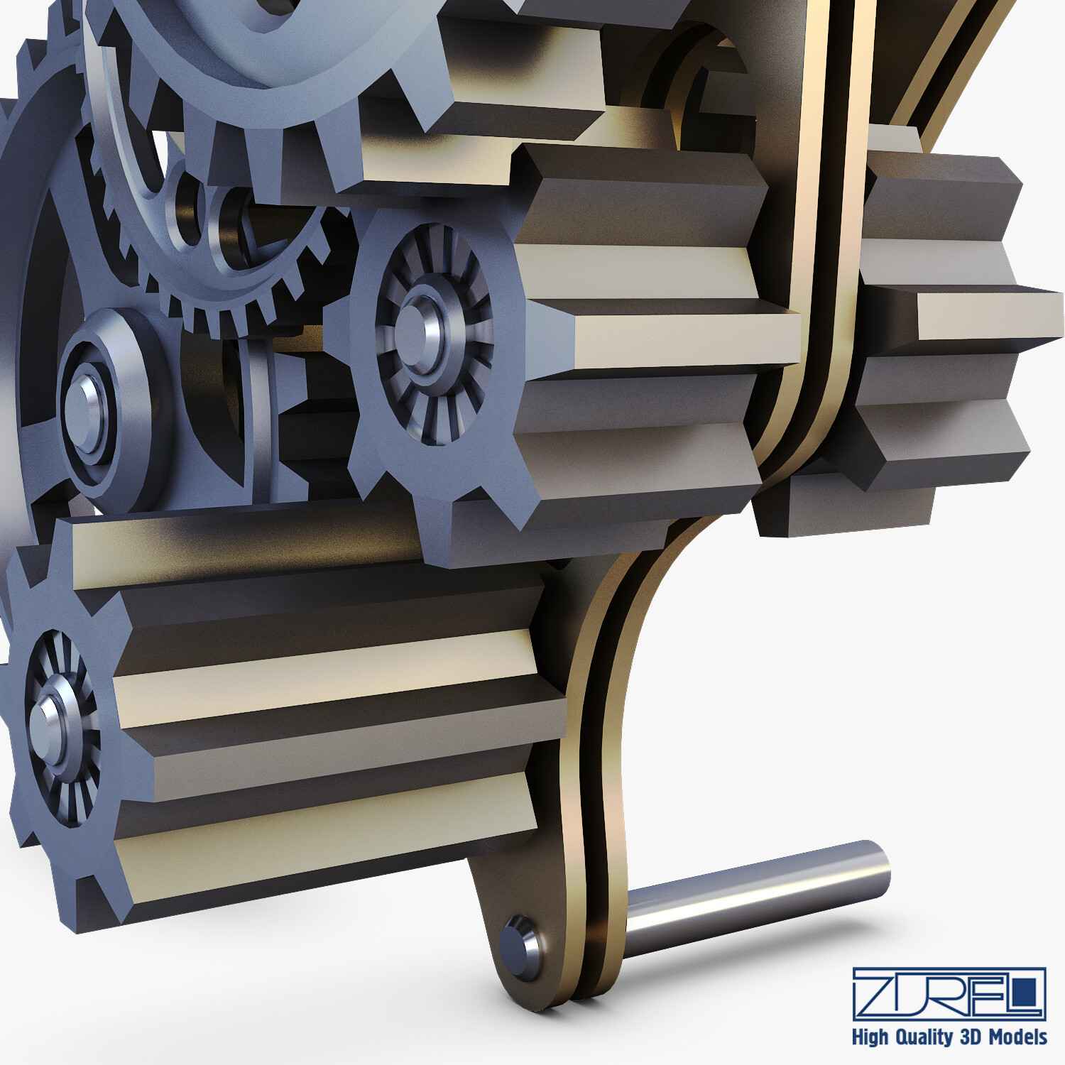 ArtStation - Gear Mechanism Low Poly v 7 | Resources