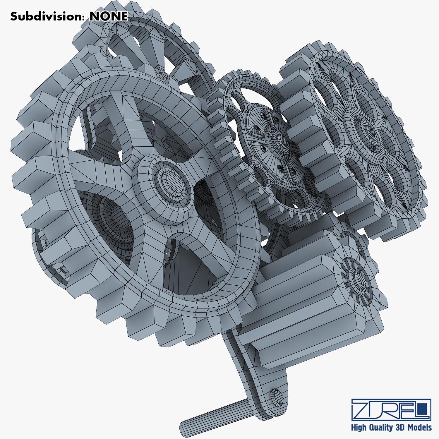 ArtStation - Gear Mechanism Low Poly v 7 | Resources