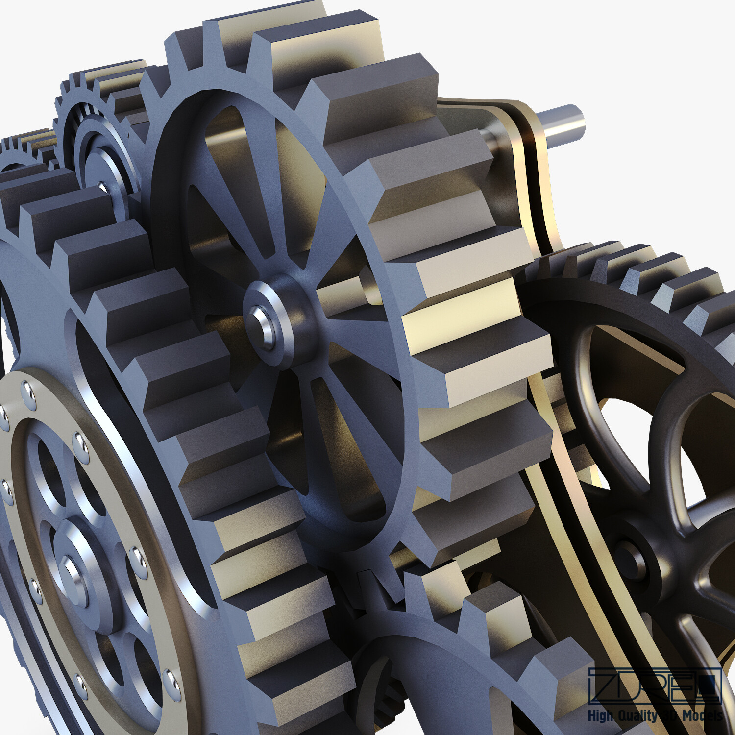 ArtStation - Gear Mechanism Low Poly v 8 | Resources